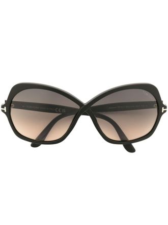 Tom Ford Eyewear Rosemin Butterfly Oversized-Sonnenbrille - Schwarz