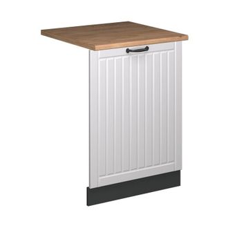 Vicco Façade de lave-vaisselle Fame-Line, Blanc campagne, 60cm, pt Chêne Vicco