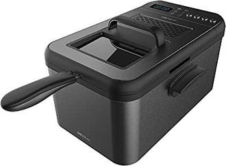 Cecotec Friteuse numérique Cleanfry Luxury 3000 Black. Design élégant en acier inoxydable et laquée noir avec 3,2 L de capacité et 5 programmes préétablis. (3