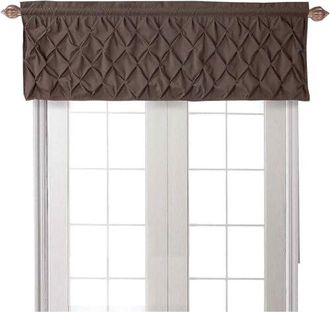 VCNY Home Volant mit Stangentasche, modernes Wohnaccessoire, braun (Carmen Chocolate), 152 cm x 51 cm