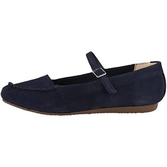 Clarks Femme Freckle Bar Ballet Flat, Daim Bleu Marine, 41.5 EU