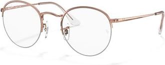 Ray-Ban Round Gaze Gl&auml;nzendes Rose Gold Fassung Klar Glas 51-22