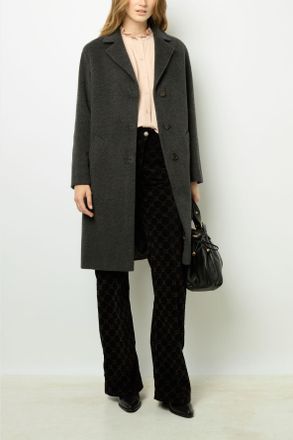 Gerard Darel Manteau droit en laine m&eacute;lang&eacute;e - LATHICIA - anthracite