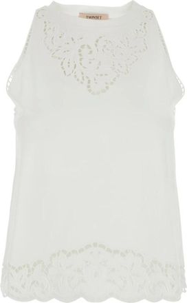 Twinset Femme, Tops, Blanc, Taille: 36 FR TOP