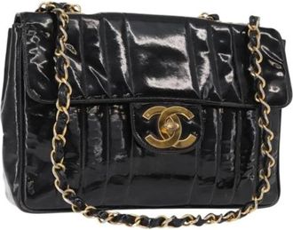 Chanel Sac bandouli&egrave;re en toile enduite Pre-owned - Femme - Pre-owned - Noir - Taille: ONE Size