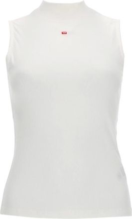 Diesel Femme, Tops, Blanc, Taille: 40 FR T-Mokky SL Microdiv