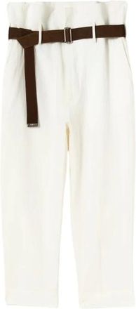 Plan C Plan C, Femme, Pantalons, Beige, Taille: 42 FR High Waist Pantalons