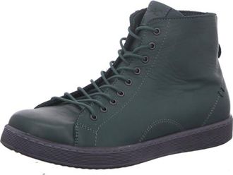 Andrea Conti 0344900/112 Bottes &agrave; lacets en cuir lisse pour femme Vert, vert, 41 EU