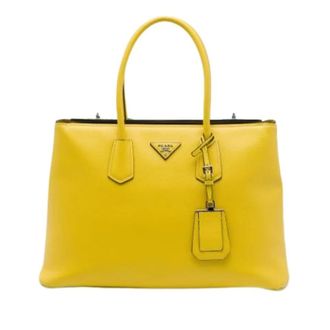 Prada Pre-owned Cuir sacs-prada - Femme - Pre-owned - Jaune - Taille: ONE Size