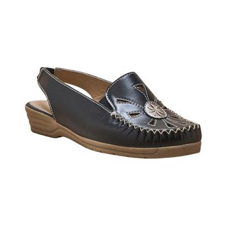 Pediconfort Sandales cuir &eacute;lastiqu&eacute;es c&ocirc;t&eacute;s