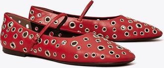 Tory Burch Damen Mary-Jane-Flat mit &Ouml;sen