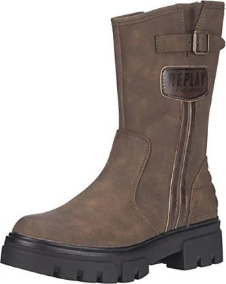 Replay Replay Femme Hanna Motor Botte mi-Mollet, Marron 012, 38 EU