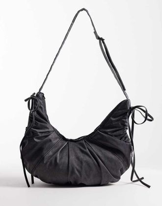 Weekday Leyla - Sac bandouli&egrave;re - Noir