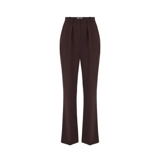 Elisabetta Franchi Hose aus flie&szlig;endem Cr&ecirc;pe - - Trousers - Damen - Rot - XL