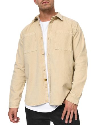Indicode Herren Thyge Kordhemd aus Baumwolle | Herrenhemd Kord Cord Freizeithemd Cornstalk, XL