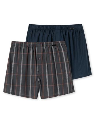 Schiesser Herren 2 Pack Boxershorts Baumwolle Web Multipack - Webboxer, Sortiert 11_180202, 4/ S