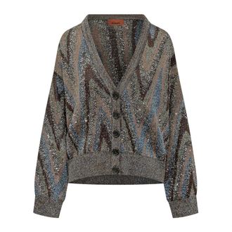 Missoni V-Ausschnitt Cardigan - - Knitwear - Damen - Mehrfarbig - M