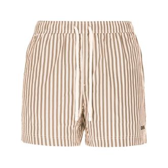 Ermenegildo Zegna Gestreifte Mid-Length Badeshorts - - Swimwear - Herren - Beige - 2XL