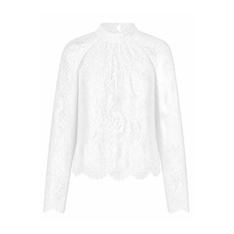 Self Portrait Wei&szlig;e Spitzenbluse - - Blouses & Shirts - Damen - Wei&szlig; - XS