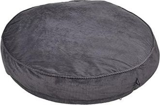 LOVE STORY Kissen rund, XL, Cord, 80 x 15 cm, Anthrazit