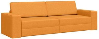 vidaXL Bodensofa-Bett Dunkelgelb 245 x 78 x 77 cm Stoff Vidaxl