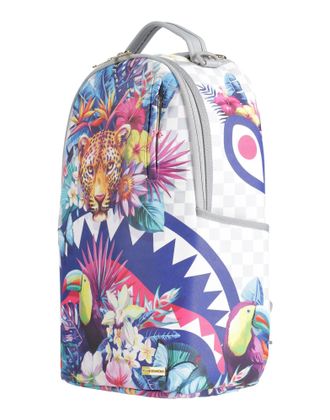 Sprayground CREAM FLOWERING JUNGLE SHARK DLXSV BACKPACK