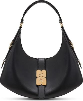 Ganni Hobo Bags - Crescent-Shaped Handbag In Recycled Leather - Gr. unisize - in Schwarz - für Damen