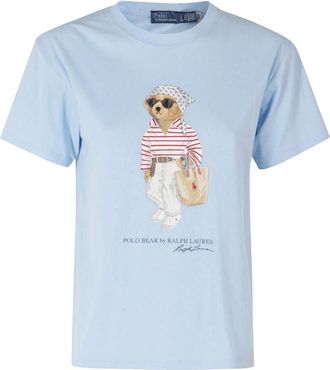 Polo Ralph Lauren Femme, Tops, Bleu, Taille: 36 FR Knit T-Shirt