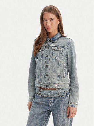 Guess Jeansjacke W6RN55 D5M4I Blau Regular Fit