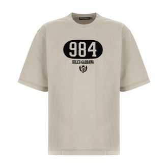Dolce & Gabbana T-Shirt mit Rundhalsausschnitt - - Tops - Herren - Grau - XS