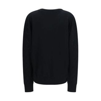 Balmain Womens Black Wool Oves Aries Sweatshirt Clothing