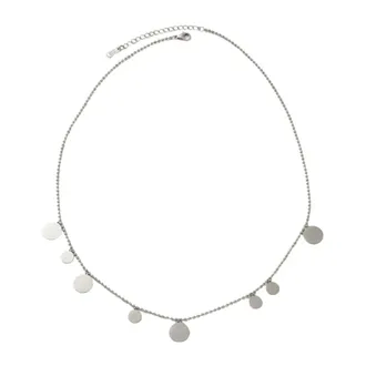 Dansk Copenhagen Nora Waterproof Silver Stainless Steel Long Necklace - Brushed Finish - Femme - Accessoires - Gris - Taille: ONE Size