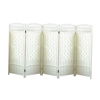 Generic Hohler Kurzer Raumteiler, Faltbare Rattan-Raumteiler, Kindergarten-Trennwand, Kompakt Und Exquisit, for B&uuml;ro, Schlafzimmer(Color 1,30x60cm-5 Pieces)
