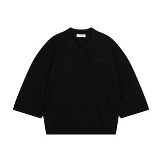 Fear of God Signature 3/4-&Auml;rmel 90er-Jahre Strick-Polo - - Tops - Herren - Schwarzk - M