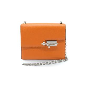 Herm&egrave;s Pre-owned Leder crossbody-taschen - - Pre-owned - Damen - Orange - ONE SIZE