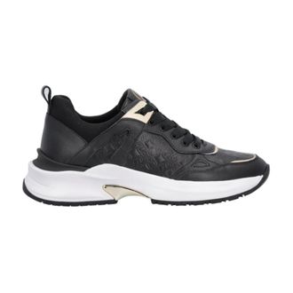 Liu Jo Lily 10 Schwarze Leder-Sneakers - - Shoes - Damen - Schwarzk - 37 EU