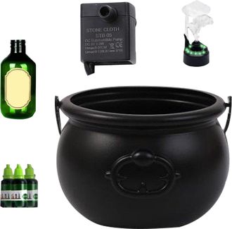 Generic Cauldron Hexe - Schwarzer Hexenkorb, sprudelnder Halloweentopf, schwimmender Zaubertränke, Urlaubsdekoration für den Eingang im Freien im Hof