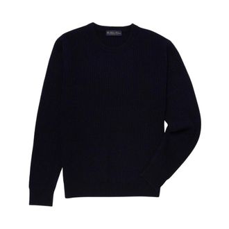Brooks Brothers Gerippter Woll- und Kaschmirpullover - - Knitwear - Herren - Blau - M