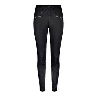 2-Biz Schwarze Rany Hose mit Rei&szlig;verschlusstaschen - - Trousers - Damen - Schwarzk - XL