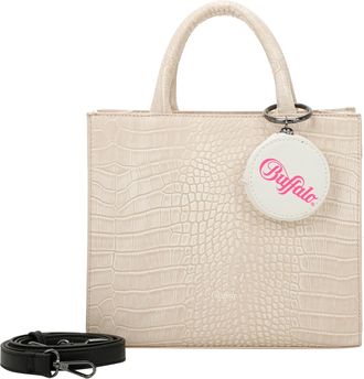 Buffalo Damen Big Boxy Collection 2-Tone Croco White Taupe Shopper