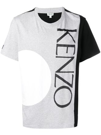 Kenzo t-shirt colour block à logo - Gris