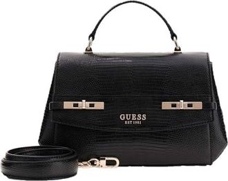 Guess sac à épaule bandoulière sac à main Melinda Top Handle Flap Bag Black noir