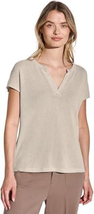 Street One A323142 T-Shirt à laspect tricoté, Moonstone Sand, 38 Femmes