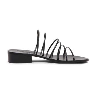 Ancient Greek Sandals Schwarzer Sani Heel Synthetikleder Sandale - - Shoes - Damen - Schwarzk - 41 EU