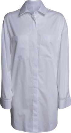 Dondup Femme, Blouses et Chemises, Blanc, Taille: 36 FR Robe Chemise Superpos&eacute;e