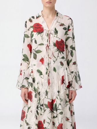 Blumarine Hemd aus Viskose mit Spitzeneins&auml;tzen und asymmetrischem Saum
