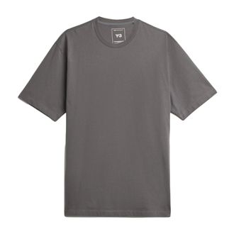 Yohji Yamamoto Homme, Tops, Gris, Taille: M T-shirt à Manches Courtes à Imprimé Graphique
