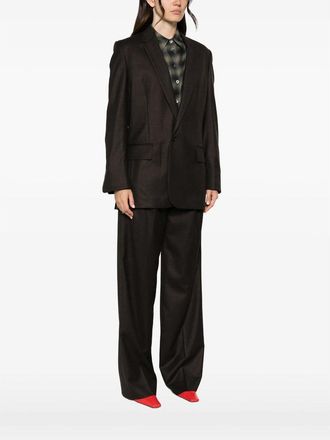 Petar Petrov Wool Tailored Blazer - Brown