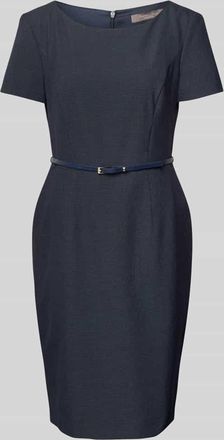 Christian Berg Knielanges Etuikleid mit feinem Muster