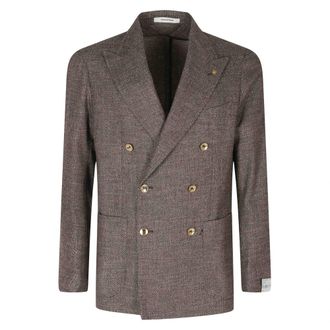 Tagliatore Montecarlo Zweireihiger Blazer - - Jackets - Herren - Braun - M